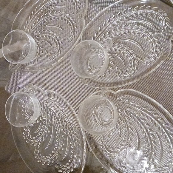 Dining | Vintage Federal Glass Hospitality Snack Set | Poshmark